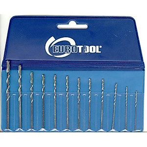 Diamond Coated Swiss Euro Tool 12pc Drill Bit Lapidary