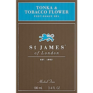 St James of London Tonka & Tobacco Flower Post Shave Gel, 3.4oz
