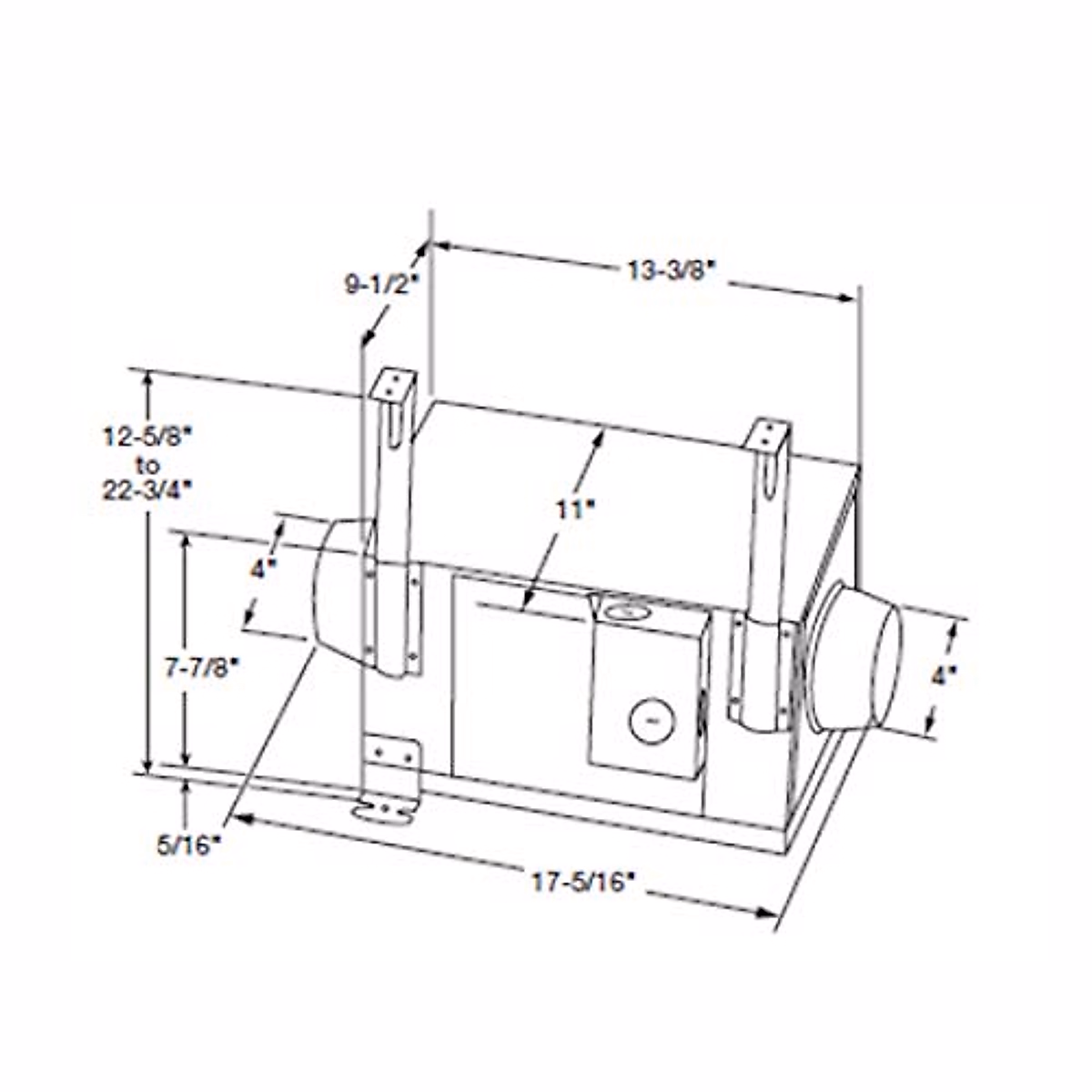 Panasonic FV-10NLF1E WhisperLine Remote Mount InLine Fan - Improve Home Air Quality with Ventilation - 120 CFM