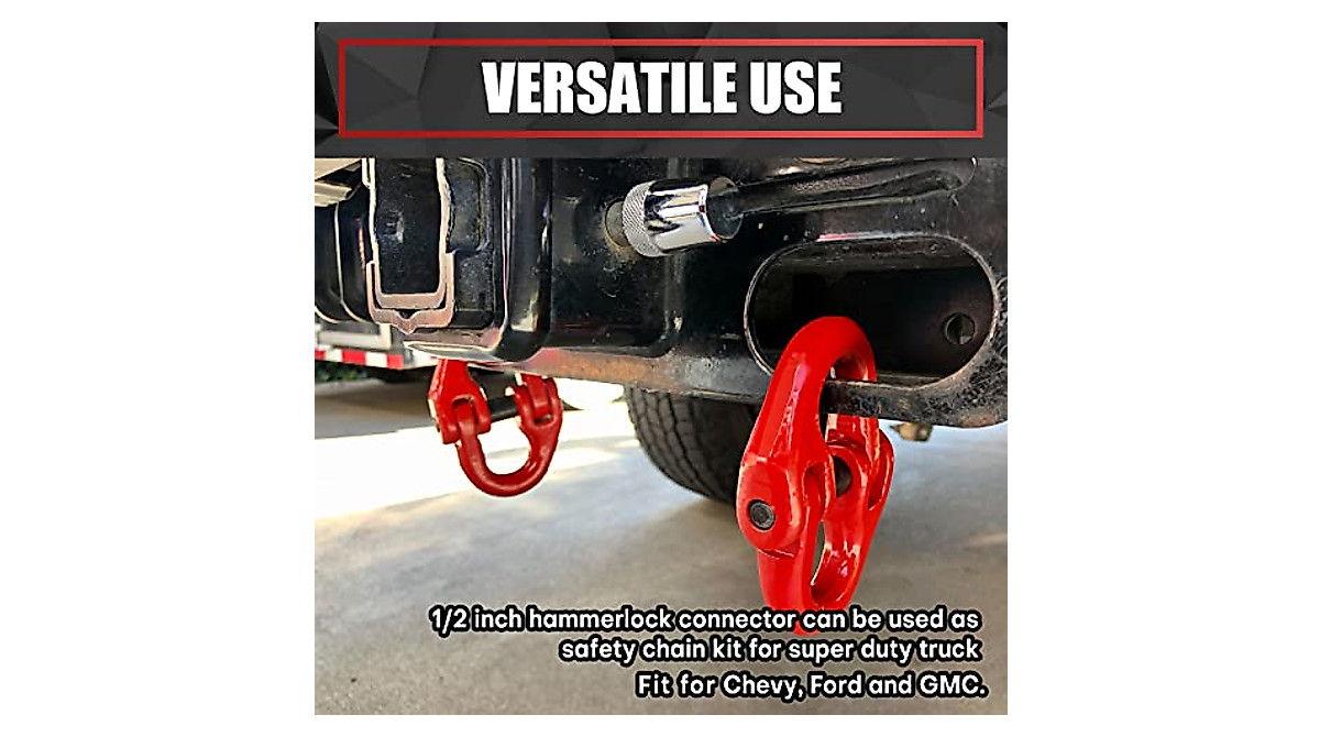VIAGL Heavy Duty G80 Hammerlock Coupling Link 12,000 lbs | Safe Trailer ...