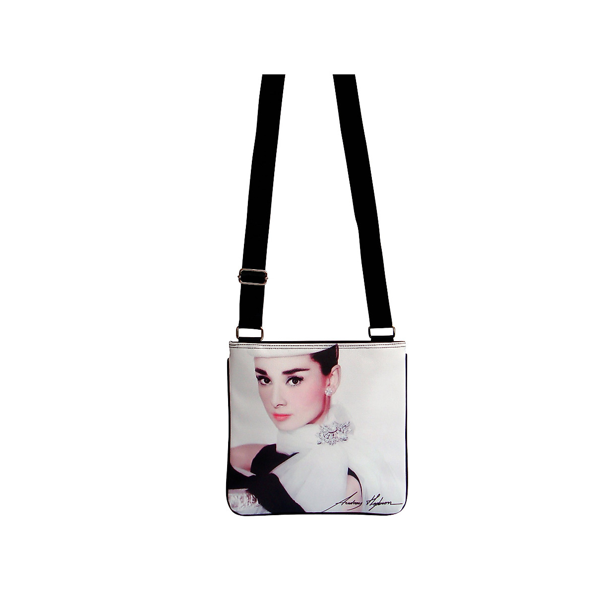Audrey Hepburn Signature Retro Messenger Sling Cross Body Bag Purse