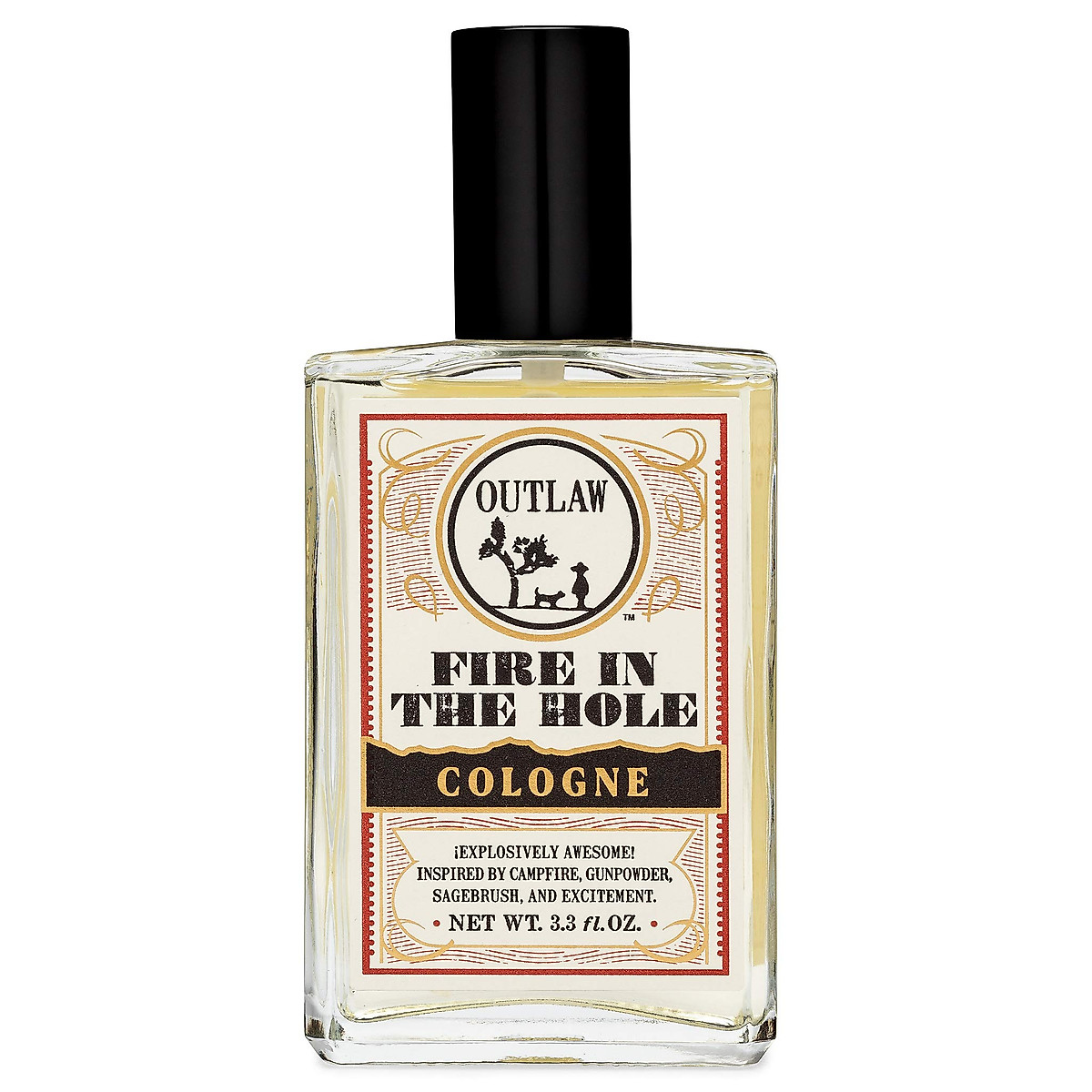 Fire in the Hole Cologne | Unique Cologne Inspired by Campfire, Gunpowder, Sagebrush, Whiskey, & Excitement! | Outlaw Mens & Womens Cologne (3.3 Fl Oz)