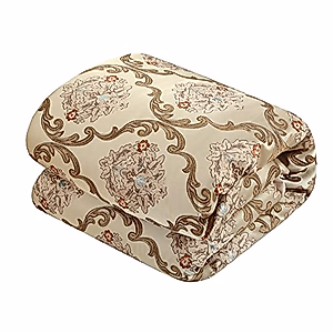 Chic Home - CS4610-AN 9 Piece Aubrey Decorator Upholstery Comforter Set and Pillows Ensemble, King, Beige