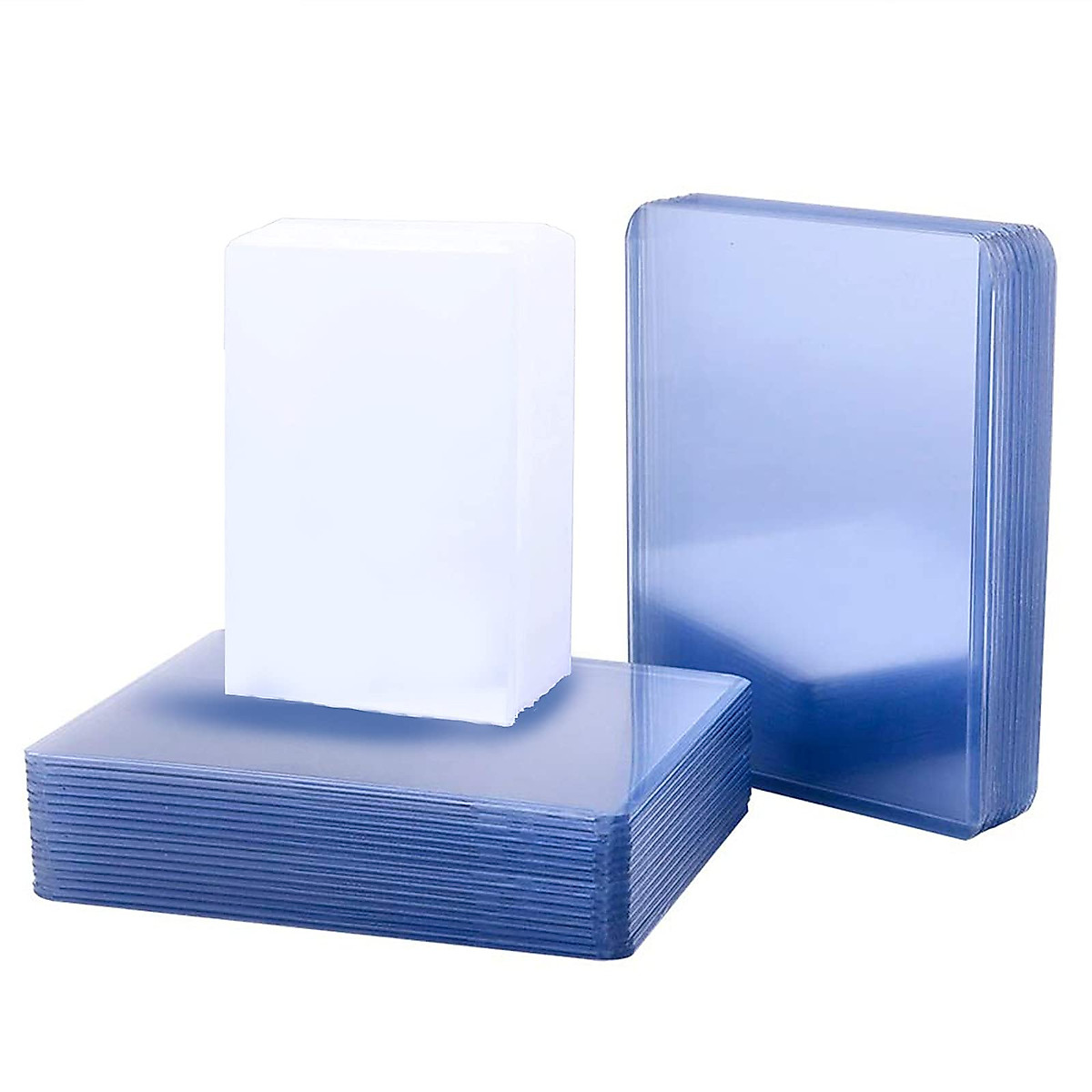 WANAVO 150 Pcs Hard Card Sleeves, 50 Piececard Sleeves Hard Plastic and 100 Piece Clear Soft Sleeves,for top loaders, Penny Sleeves, Baseball Card Protectors