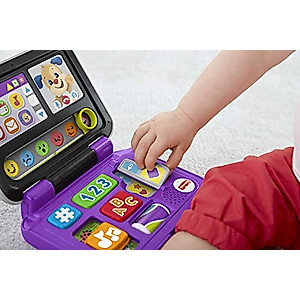 Fisher-Price Laugh & Learn Baby Toy Click & Learn Laptop Pretend Computer with Music and Lights for Ages 6+ Months (Amazon Exclusive)