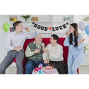 Good Luck Banner Decoration, Farewell Party Decoration, Black Retirement Party Banner, Graduation Party Going Away Party Office Work Party Farewell Party Decorations Supplies