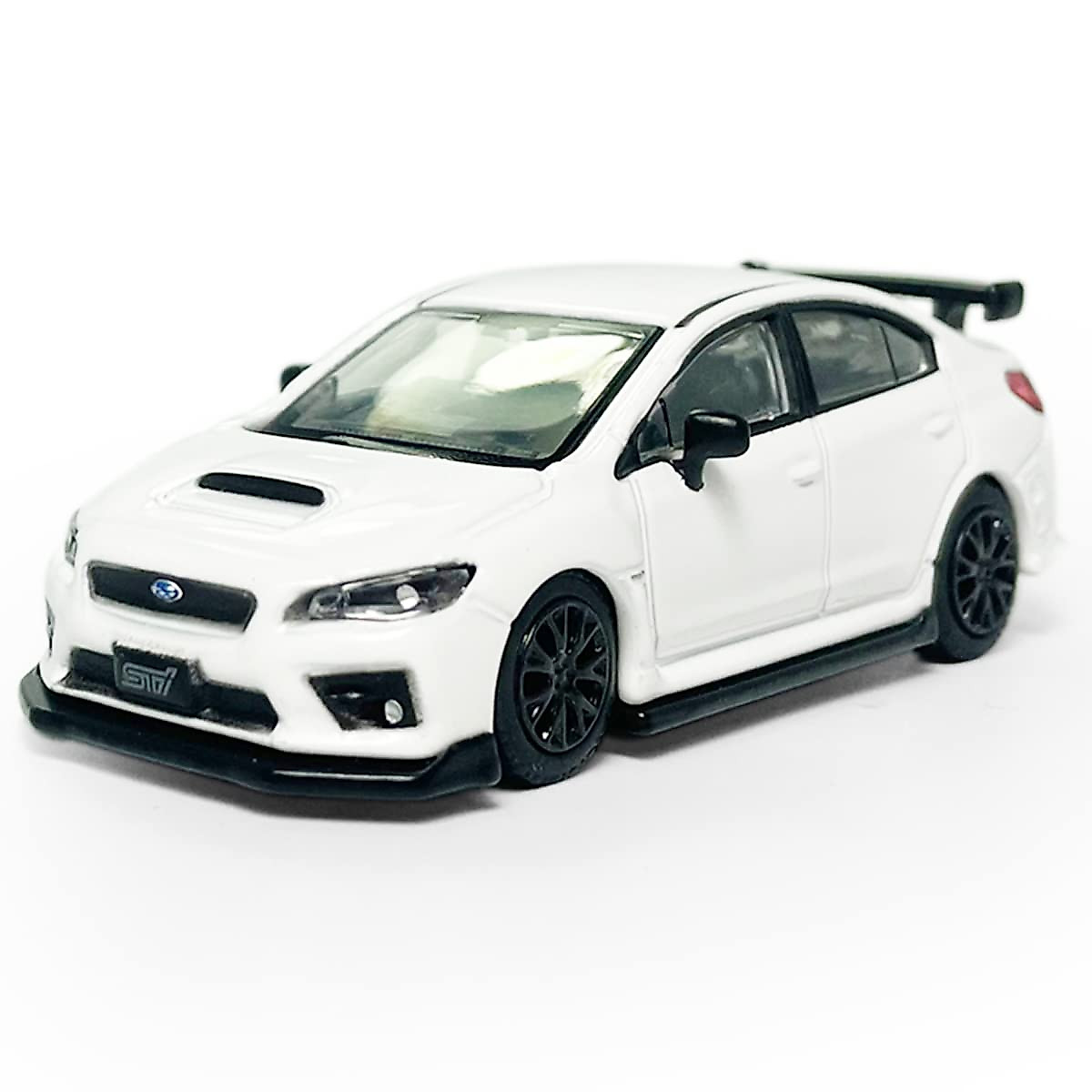 2016 Impreza WRX STI S207 Model Car 1/64 Scale Diecast Toy Cars Racing Sports Sedan Metal Alloy Friction Powered Children’s Die-cast Vehicles, Collection for Men Toys for Boys Kids Gifts, White