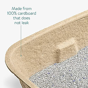 Navaris Disposable Cat Litter Trays (Pack of 5) - Cardboard Liner Tray for Cats Made of 100% Paper - Use Alone or As Box Liners - 15.9" x 11.8"