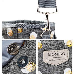 MOMIGO Baby Diaper Caddy Bag - Large Capacity Diaper Caddy Tote Bag Baby Stroller Bag Nursery Storage Bin for Diapers, Wipes & Toys Diaper Bag for Outdoor (Dots)