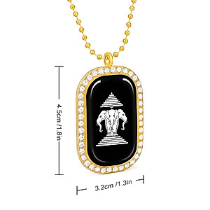 Nudquio Three Elephants Laos Diamond Pendant Necklace Fashion Jewelry For Women Men Girls golden-style