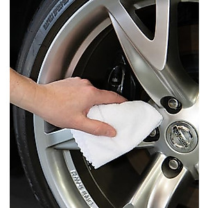 Arkwright Smart Rags in Box - (Pack of 50) Lint Free Microfiber Cleaning Cloth, Scratch & Streak-Free, Dispensable Wash Towels for Cars, Window Glass, and Auto Shop, 12 x 12 in, White