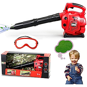 Leaf Blower Toy Tool Play Set Outside Construction Work Shop Toy Tool,Realistic Sounds and Wind,Pretend Play Series Outdoor Preschool Gardening Lawn Toy Gift for Toddler Baby Children Boys and Girls