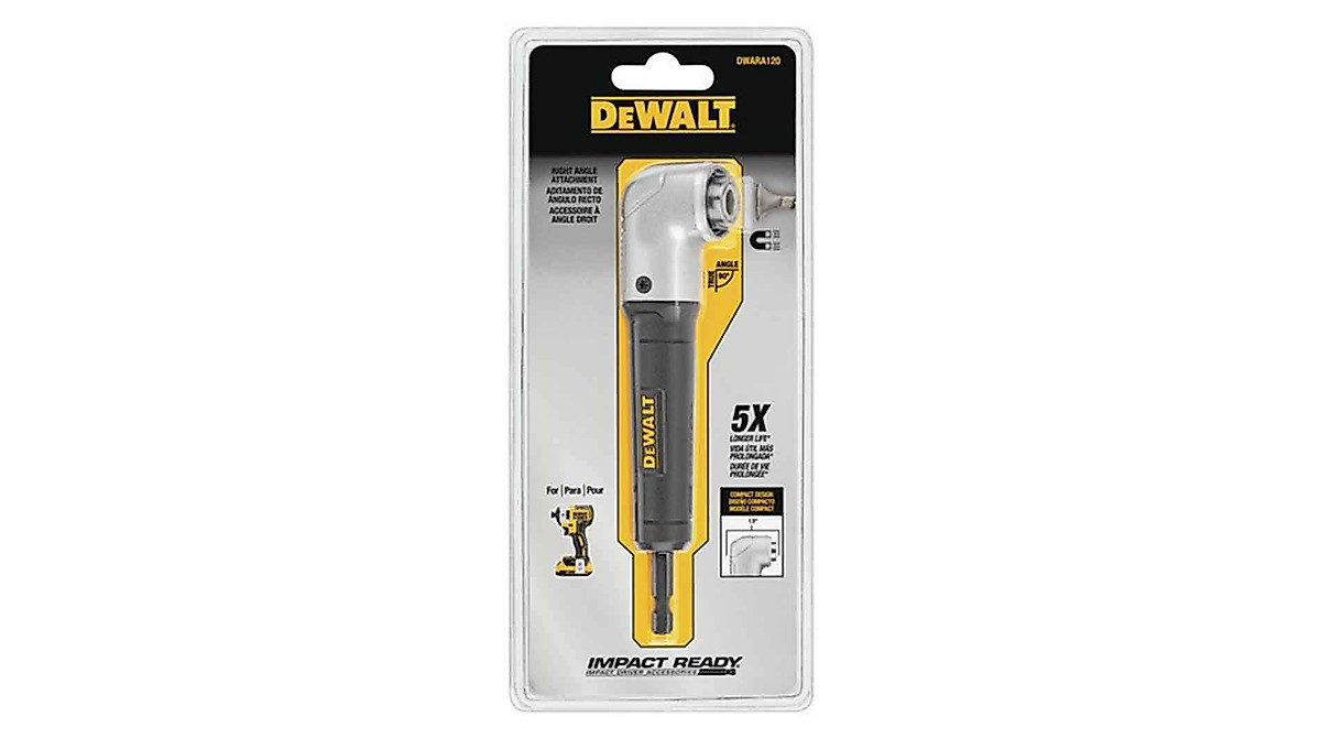 DEWALT Right Angle Attachment, Impact Ready (DWARA120) and DEWALT Pivot ...