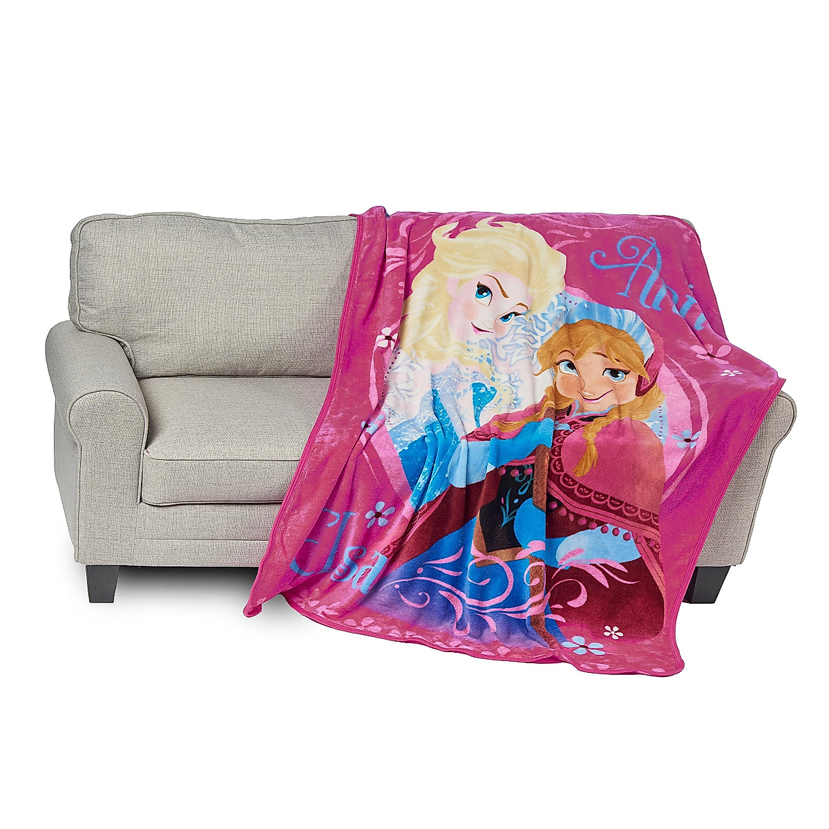 Northwest Frozen Micro Raschel Throw Blanket, 46" x 60", Loving Sisters