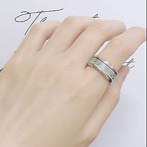 OIDIMS Stainless Steel Music Clef Note Rings Luminous Statement Hypoallergenic Fashion Middle Finger Simple Band for Women Men Treble Glow in Dark Jewelry Gift Birthday Christmas Music Lover(11)