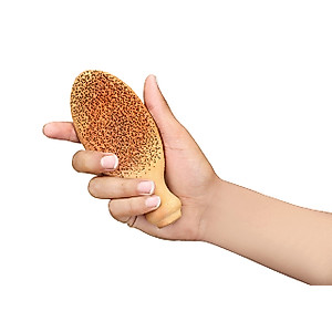 ZAWA CARE - Pumice Stone for Feet -2 in 1 Best Hand Made Foot File - Callus Remover for Feet - Callus Scrubber for Cracked Feet Treatment - Foot Massage - Square Shape (Curve)