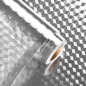 WESTICK Stainless Steel Contact Paper for Appliance Oil Proof Stainless Steel Wallpaper Peel and Stick Waterproof Silver Countertop Contact Paper for Kitchen Backsplash Stove Fridge Wrap 78"x15.8"