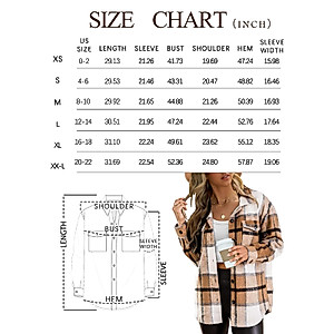 AUTOMET Womens Fall Outfits Fashion Clothes Shackets Flannel Plaid Button Down Long Sleeve Shirts Jackets Blackwhite L