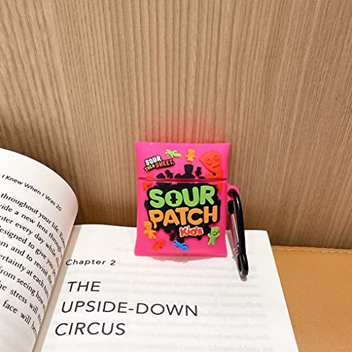 Airpod 2/1 Case, Food Design Airpod Case for Girls Kids, 3D Cute Cartoon Funny Food Fashion Design Silicone Protective Skin Shell Compatible with Airpod 1&2 (Acid Sugar Rose red)