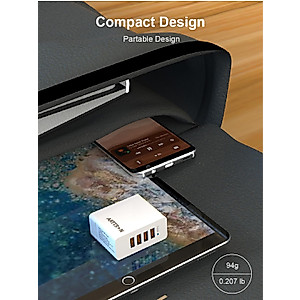 USB Wall Charger,Arttron 30W 4-Port USB Wall Charger Adapter,USB Charging Stations Lightweight Design,Foldable Wall Plug Multiport Charger for iPhone iPad Tablets Smartphones, Home Office Use