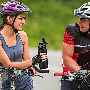 Potchen 20 Pack Aluminum Water Bottles 20 Oz Metal Sports Bottles with Snap Lids Portable Bike Water Reusable Travel Container with Handle Bulk Pack School Supplies(Black)