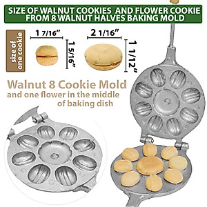 Walnut Cookie Mold Maker 8+1 flower - Walnut Cookie Maker - Oreshki Mold Maker - Орешница - Oreshki Maker - Oreshki Cookie mold - Walnut Cookie Form - Oreshnitsa Maker - Walnut Cookie Molds
