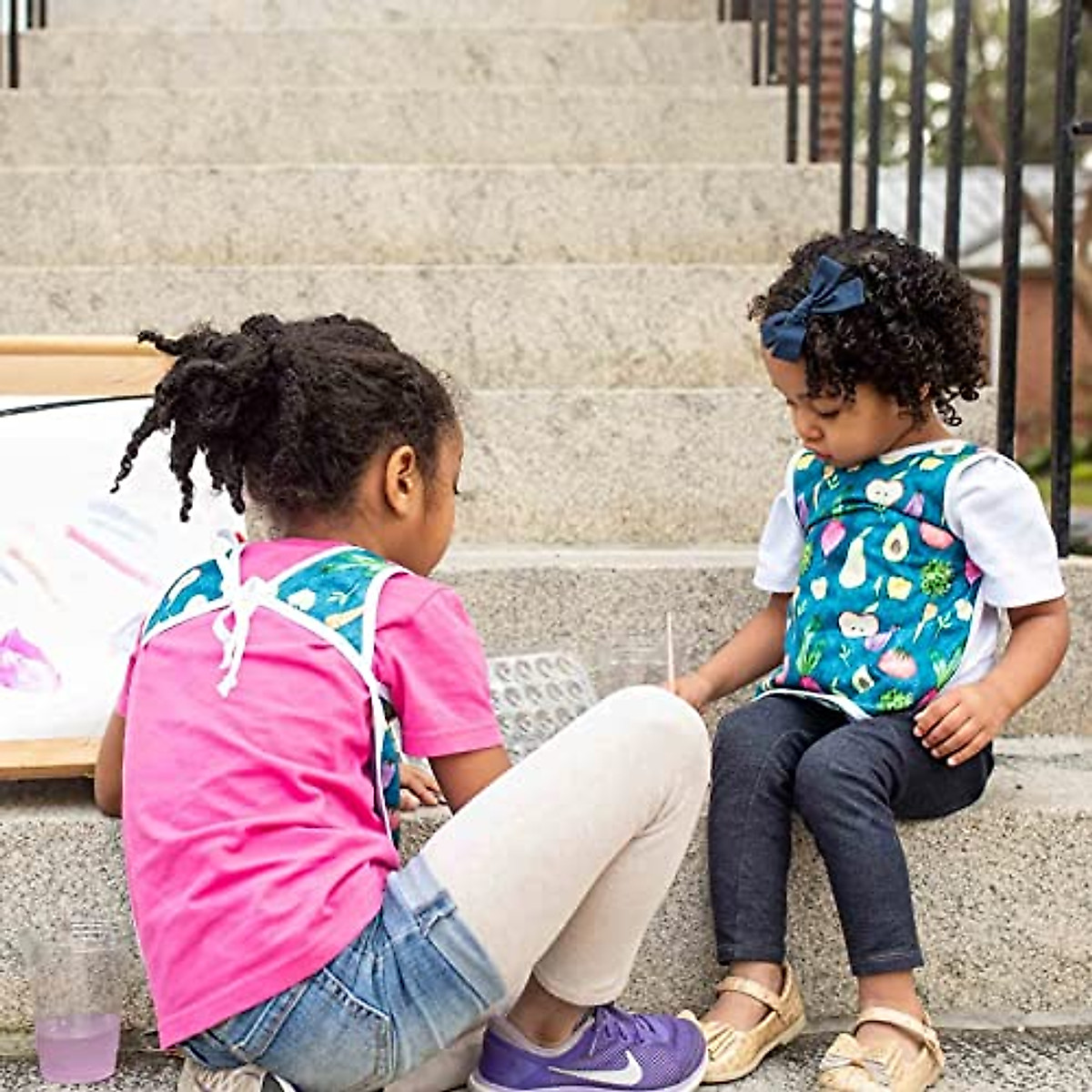 BapronBaby Organic Produce Bapron - Soft Waterproof Stain Resistant Bib - Machine Washable - 6m - 5yr - (Sz Baby/Toddler 6m-3T)