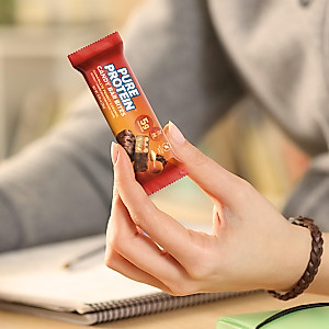 Pure Protein Candy Bar Bites, Chocolate Peanut Caramel, 5g Protein, Gluten Free, Low Sugar, 0.70 oz., 8 Pack (Packaging May Vary)