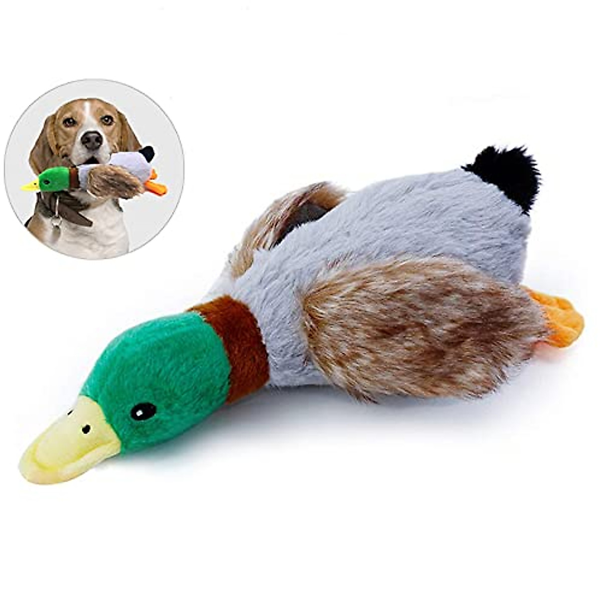 Dog Toys for Aggressive Chewers, Pet Mallard Duck Dog Toy, Squeaky Plush Puppy Dog Toy for Small Dogs (Duck Paw Style)