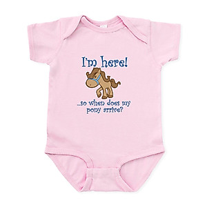 CafePress Pony Infant Bodysuit Cute Infant Bodysuit Baby Romper Petal Pink
