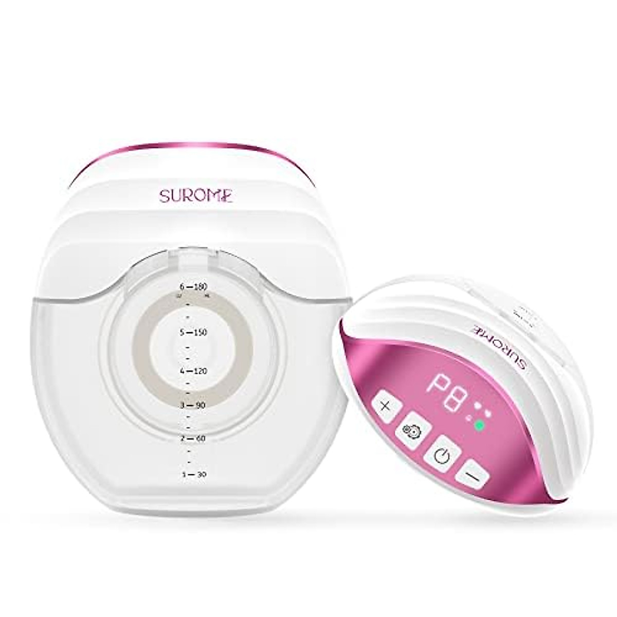 1Pcs Hands Free Breast Pump, 4 Modes & 8 Levels Wearable Portable Breast Pump,Smallest Painless Low-Noise Cordless Pump for Breastfeeding Mothers, Easy to Carry Anywhere