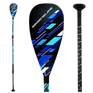 SerenelifeHome Adjustable SUP Paddle -Adjustable 3-piece Mix Carbonfiber Paddle, Lightweight & Comfortable to Use, Includes Carrying Bag w/ Zip and Handle,Comfortable Grip & Powerful Stroke SLPADDLE40