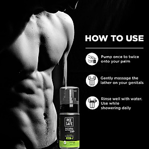 PEESAFE Natural Intimate Wash for Men | with Tea Tree Essential Oil | Ayurvedic | Intimate Wash | Men Genital Wash | Intimate Wash Men | Men's Intimate wash