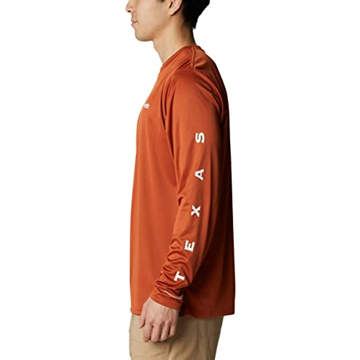 Columbia Men’s PFG Terminal Tackle Destination Long Sleeve, Sun Protection, Red Spark/Georgia, Large