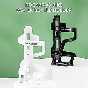 ROCKBROS Bike Water Bottle Holder Lightweight Bottle Cage Slide Entry Bicycle Cup Holder Adjustable Drink Holder Rack for MTB Road Bike Black*2