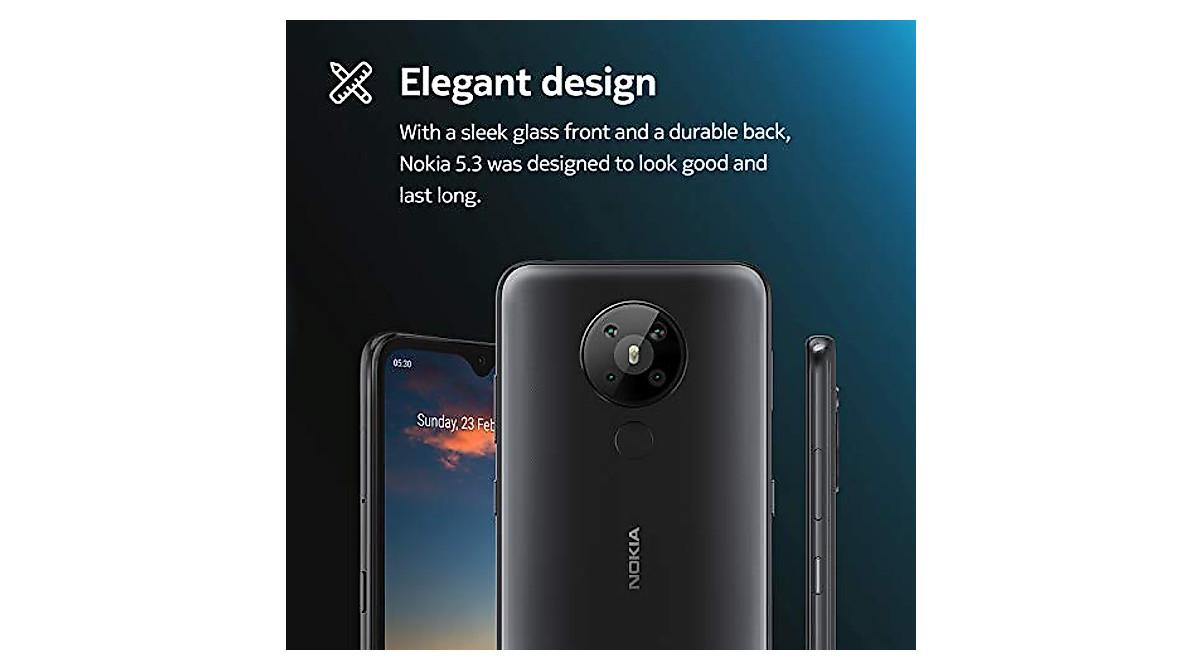 Nokia 5.3 Unlocked Smartphone - 2-Day Battery & Quad Camera