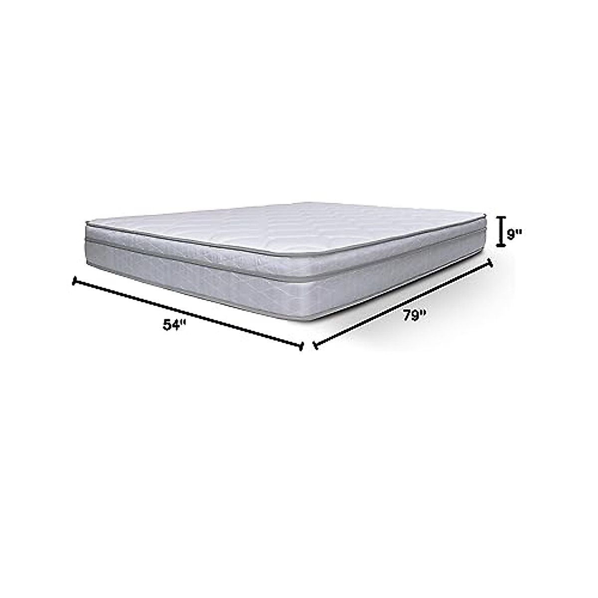 DREAMFOAM Bedding Doze 9" Eurotop Mattress-Medium Comfort, Full XL