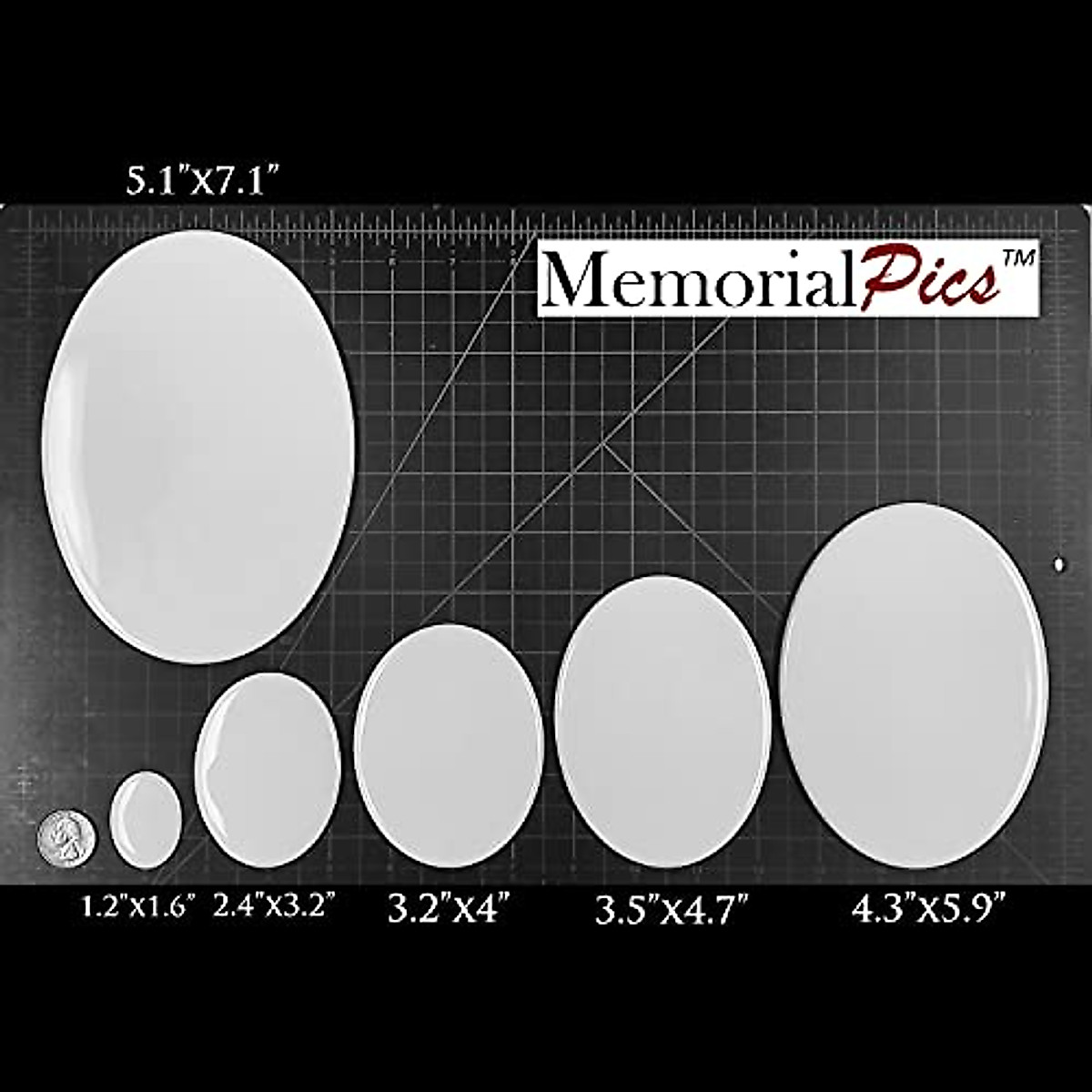 Custom Ceramic Picture for Headstone | Personalized Porcelain Photo Memorial Plaque for Tombstones | Waterproof Grave Decoration | Oval (3.2"x4")