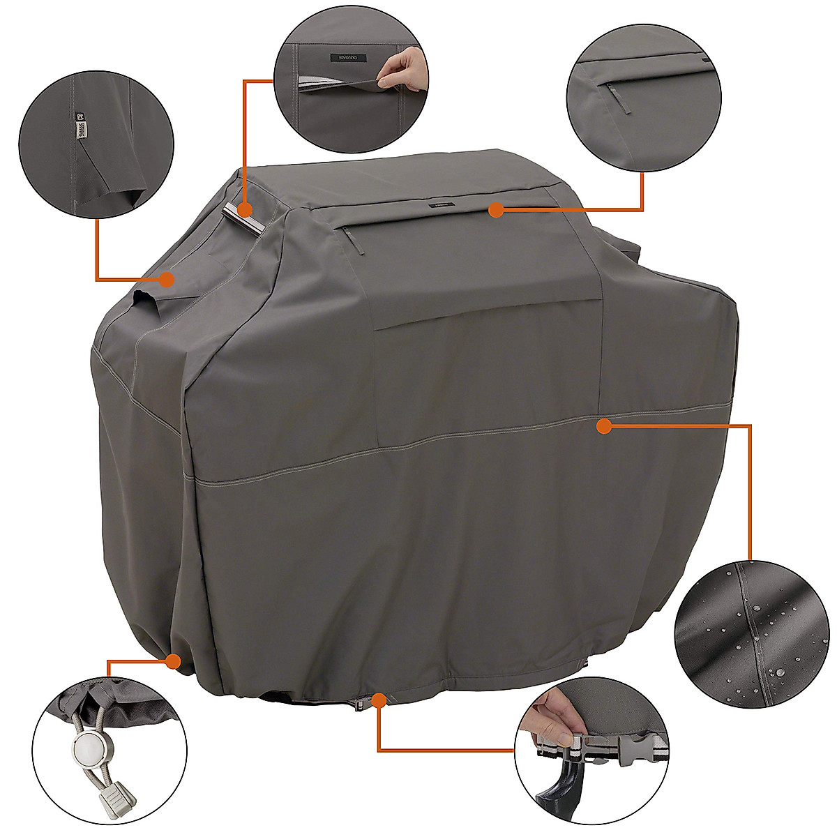 Classic Accessories Ravenna Water-Resistant 38 Inch BBQ Grill Cover