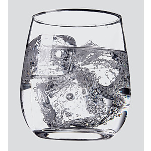 Kitchen Lux 12oz Drinking Glass Tumbler – Set of 12 – Premium Clear Glasses For Wine, Shots, Cocktails, Scotch and All Purpose Drinking Cups – Elegant Stemless Design – Dishwasher Safe