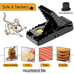 Mouse Trap, Small Mice Trap Indoor Quick Effective Sanitary Safe Mouse Catcher for Family and Pet - 12 Pack