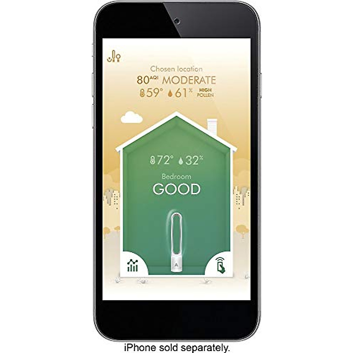 Dyson - TP02 Pure Cool Link Tower 400 Sq. Ft. Air Purifier - Iron, Blue