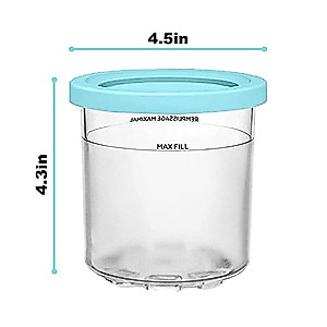 YHANNI Ice Cream Pints Cup, Kitchen Accessories, Safe & Leak-Proof Ice Cream Storage Containers with Lids for Ninja Cream Pints, Compatible with Ninja Ice Cream Makers (NC301/300/299)