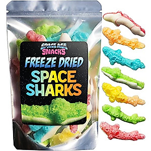 Freeze Dried Gummy Sharks - Premium Candy Shipped in a Box for Extra Protection - Space Age Snacks Space Sharks Freeze Dry Candy for All Ages (3 Ounce)