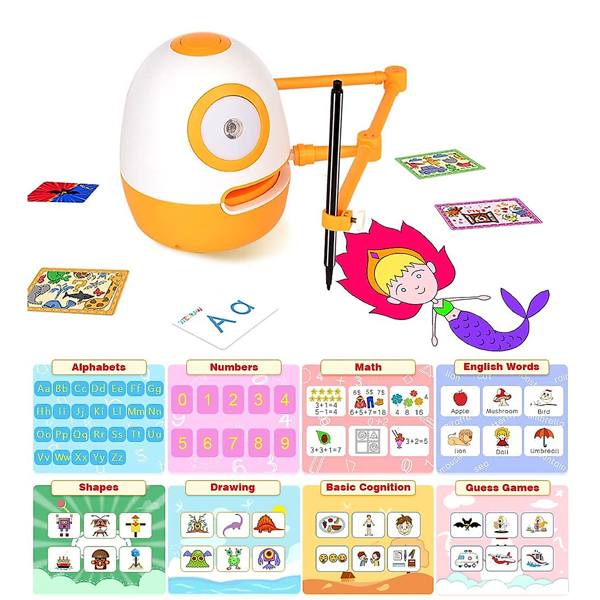 Preschool Learning Toys for Kids Ages 3 4 5-7,Home School Educational Smart Robot for Girls & Boys, STEM/STEAM Activity for Kindergarten, Teach Helper with Number Letter Count Math English Spell Words