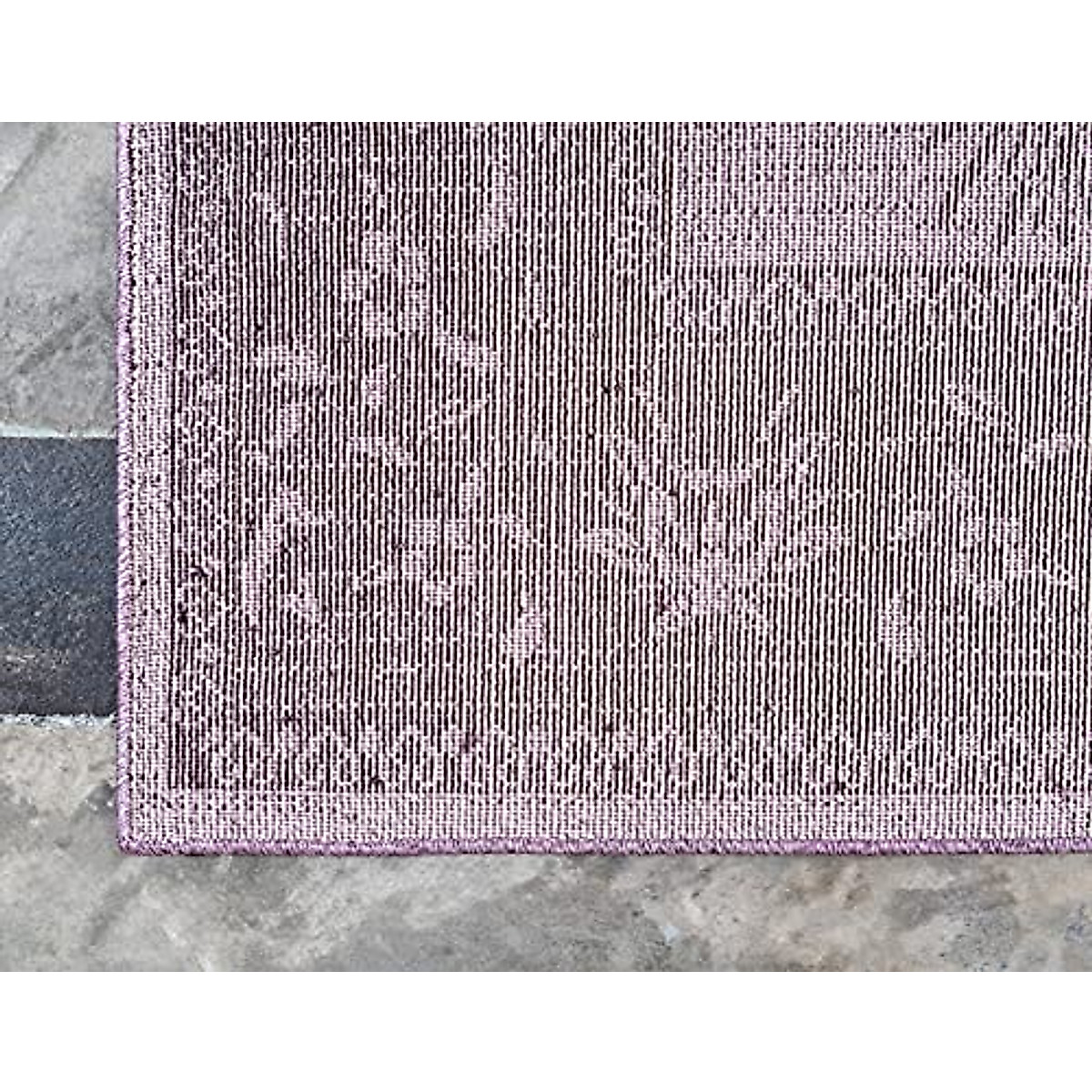 Unique Loom La Jolla Collection Farmhouse, Contemporary, Botanical, Traditional, Vintage Area Rug, 10 x 13 ft, Violet/Dark Purple