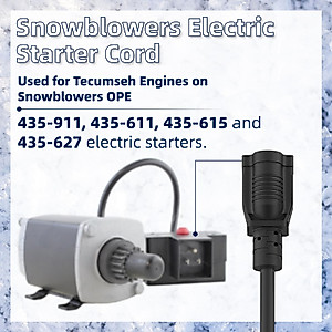 Snow Blower Electric Starter Cord 02483100 Compatible with Ariens Electric Start Cord Part Replacement for Ariens, MTD, Murray, Tecumseh 629-0071, 929-0071, 929-0071A, 929-0071B, 6219MA, 32450B