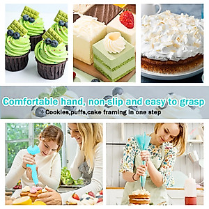Piping Bags Pastry Bag 100PCS 2 Couplers,14 Frosting Tips 3 Cake Scraper 1 Tie, Cupcake Cake Decorating Bags Disposable Cake Icing Decorating Piping Bags Set For Cake Decorating Reusable For Cookies