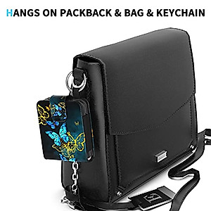 NKase Holster Case for Samsung Galaxy Z Flip 5,Z Flip 4,Z Flip 3, Motorola Razr Plus Case,Samsung Z Flip 5 Case with Ring,Galaxy Z Flip 5 Leather Pouch Cute Girly Butterfly Z Flip 5 Holster Case