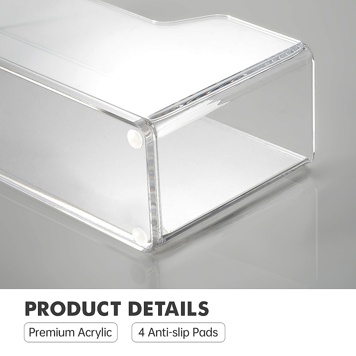 Kordory Acrylic Guest Towel Holder for Bathroom, Clear Waterproof Splashing Vertical Napkin Holder for Kitchen, Disposable Hand Towel Holder, Modern Dining Table Napkin Tray for Home, Hotel, Office